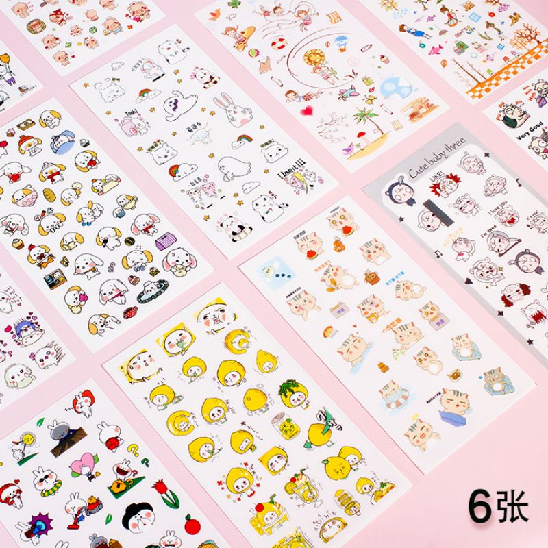 Jual Sticker isi 6 lembar/Sticker Karakter Lucu | Shopee Indonesia