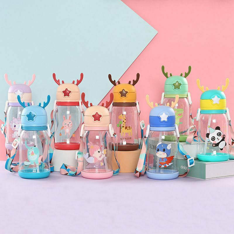 Jual Botol Minum Anak Tanduk Rusa Botol BPA free Jerami anak TK SD Sekolah | Shopee Indonesia