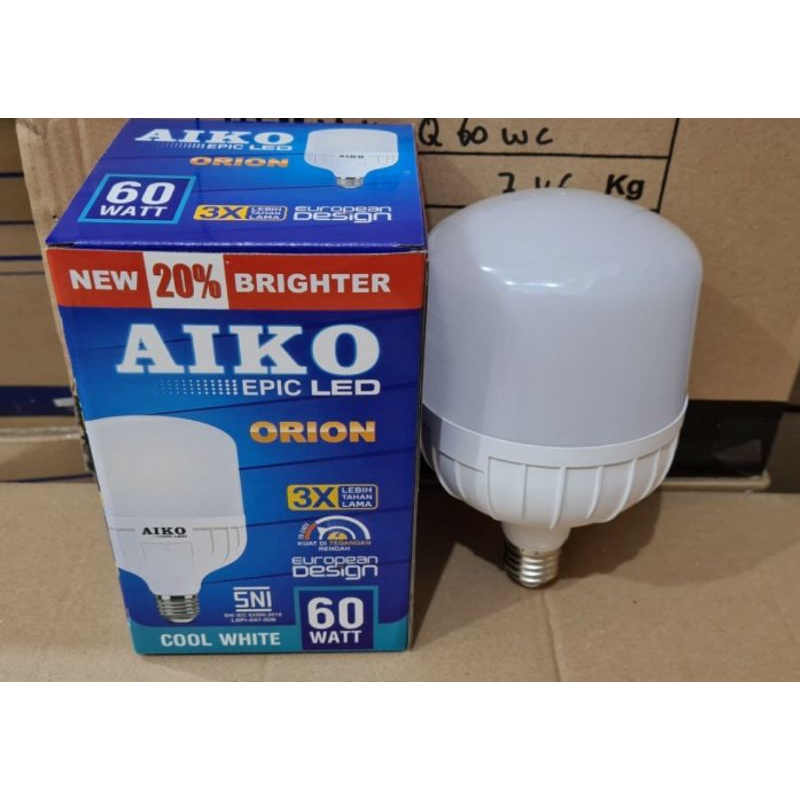 Jual LAMPU LED AIKO/ORION 60 WATT SUPER JUMBO BERGARANSI | Shopee Indonesia