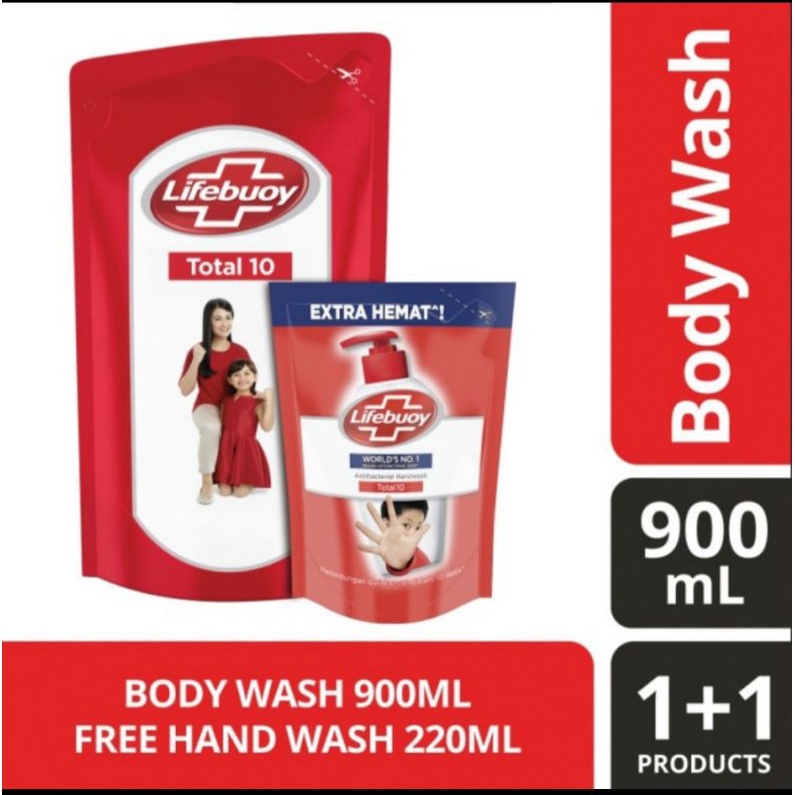 Jual Lifebouy body wash 900ml free Hand wash 220ml | Shopee Indonesia