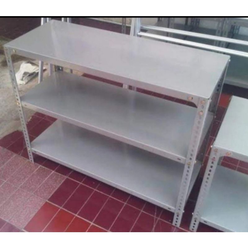 Jual rak besi siku lubang 3 susun | Shopee Indonesia