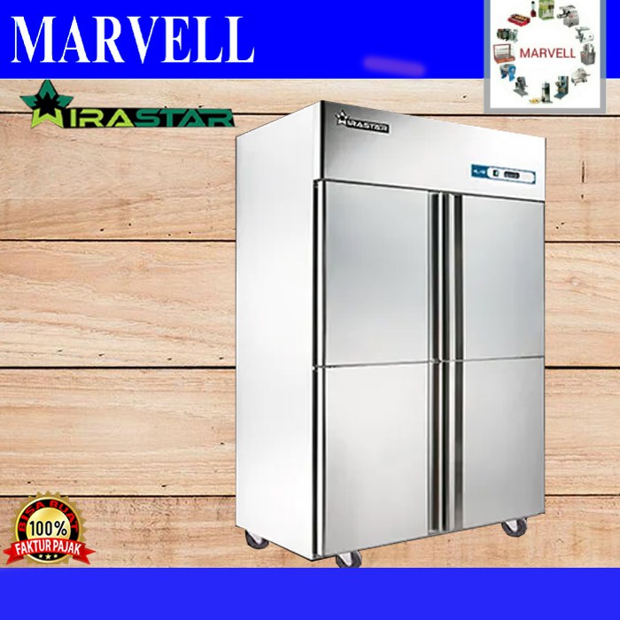 Jual LEMARI PENDINGIN 4 PINTU STAINLESS UPRIGHT CHILLER URC-900-4D ...
