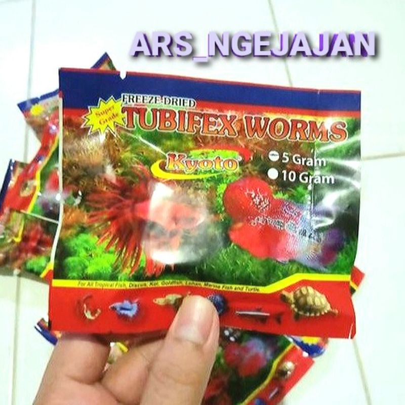 Jual Cacing Kering Tubifex 5gr Pakan Kura / Ikan | Shopee Indonesia