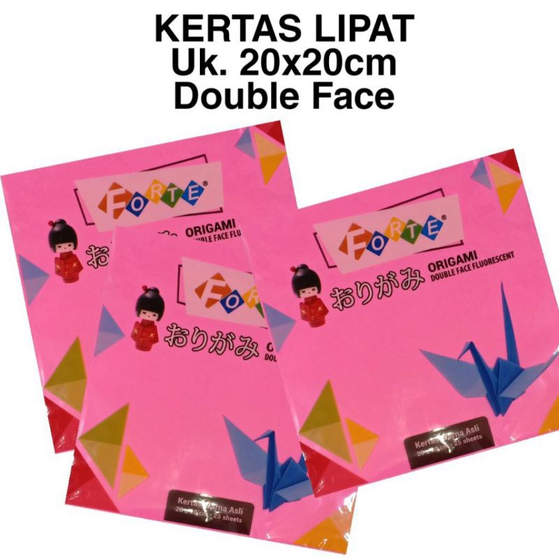 Jual ORIGAMI 20x20 FORTE / KERTAS LIPAT BOLAK-BALIK / DOUBLE SIDE ...