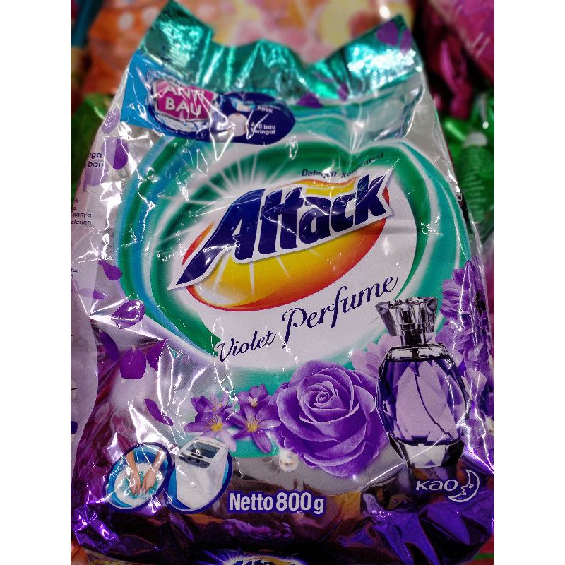 Jual detergent Attack Plus Violet Aroma 800 gr | Shopee Indonesia