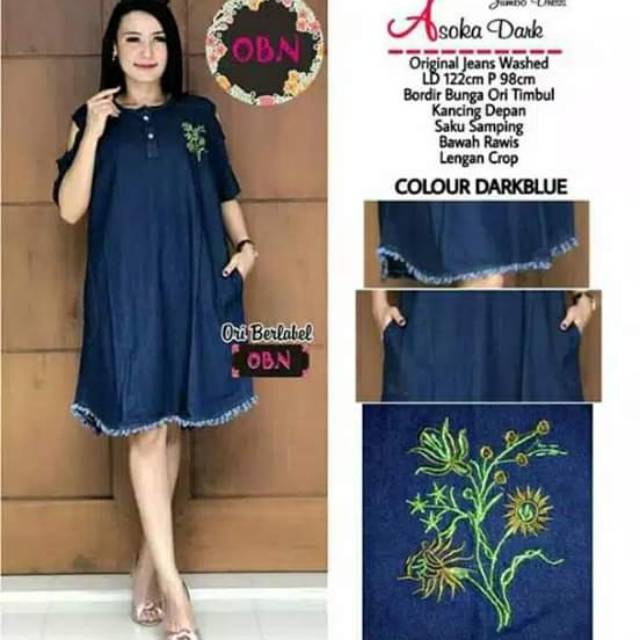 Jual CLARA DRESS || BORDIR BUNGA | Shopee Indonesia