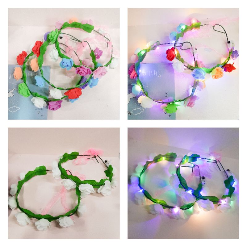Jual FLOWER CROWN LED BANDANA BUNGA LAMPU BANDO LINGKAR BUNGA LAMPU ...