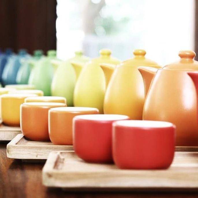 Jual Signature Teapot Set - 1 Teapot + 2 Tea Cup (8 colors / warna ...
