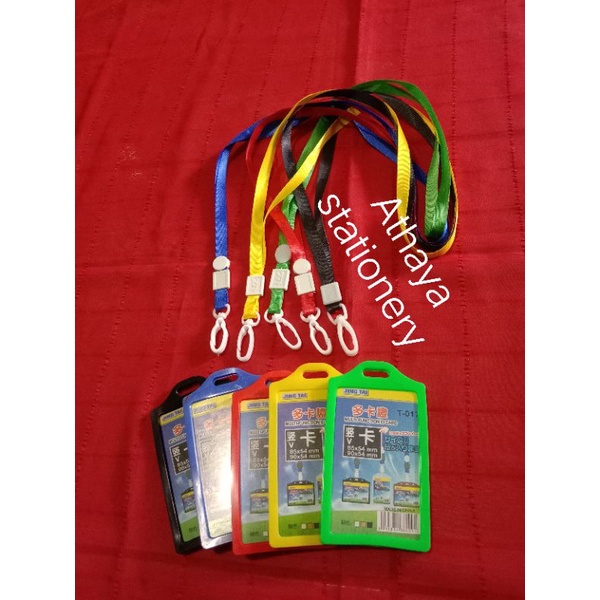 Jual Tali pita 1 cm kait+ID card karet T017(2 kartu) | Shopee Indonesia
