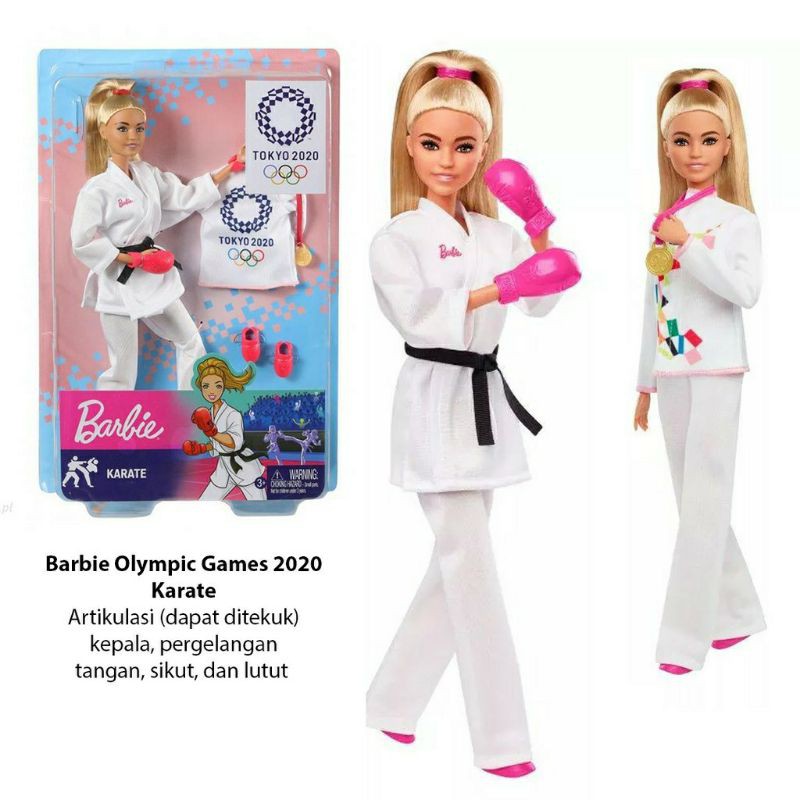 Jual Barbie Olympic Games Tokyo 2020 Karate Doll | Shopee Indonesia
