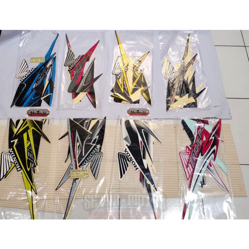 Jual Striping Sticker Strip Honda Tiger Revo 2003 Biru Merah Silver ...