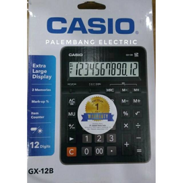 Jual Kalkulator casio Gx-12B gx12b large display 12 digit ori | Shopee Indonesia