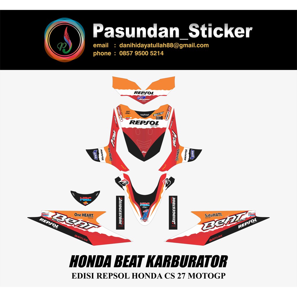 Jual HONDA BEAT KARBURATOR EDISI REPSOL HONDA CS 27 MOTOGP | Shopee ...
