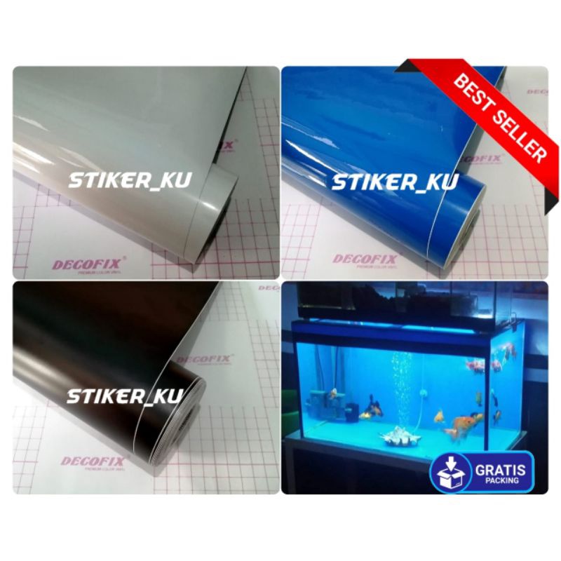 Jual Stiker Aquarium Sticker Background Polos Aquarium Lebar 60cm ...