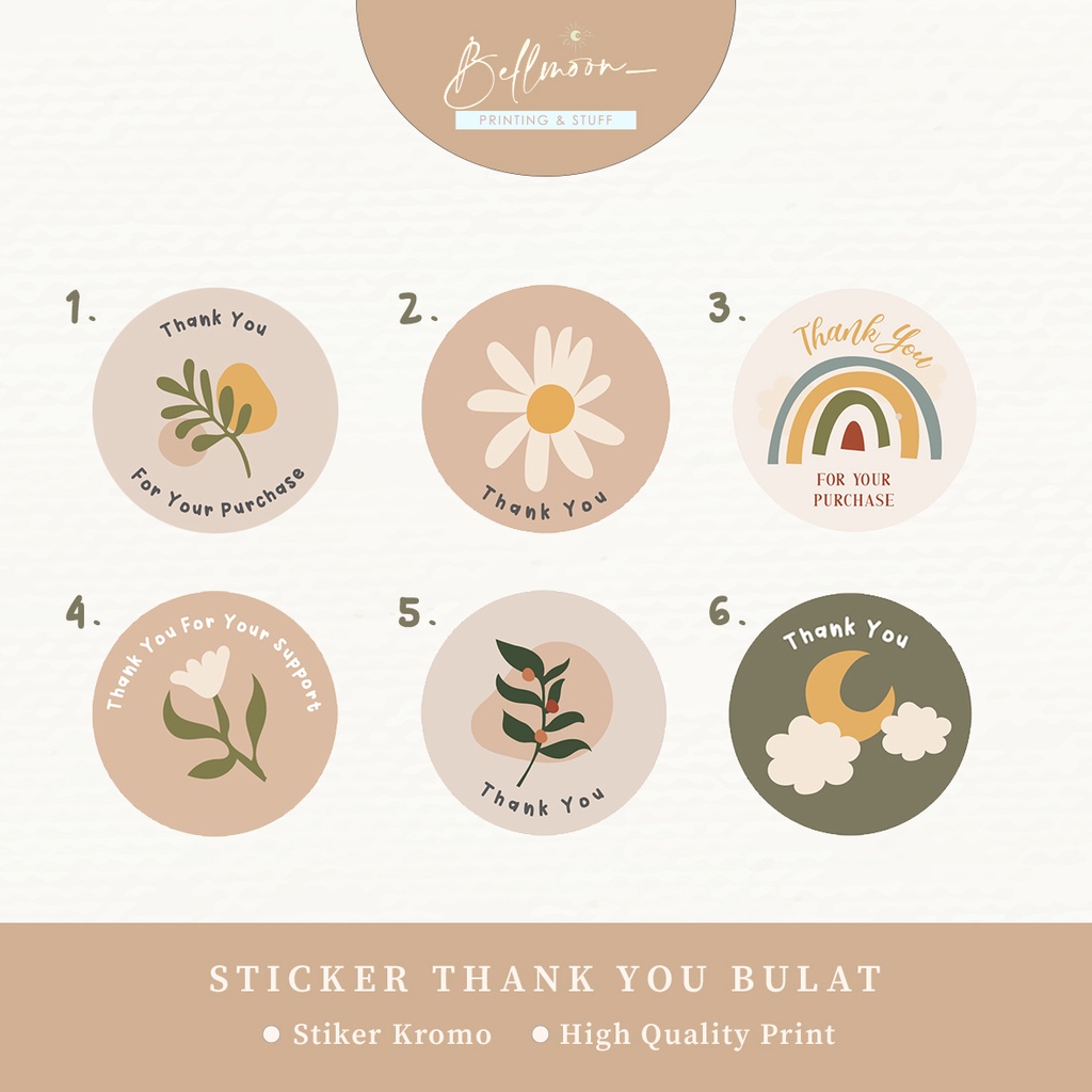 Jual Sticker Thank You Bulat / Ucapan Terima kasih label stiker olshop ...