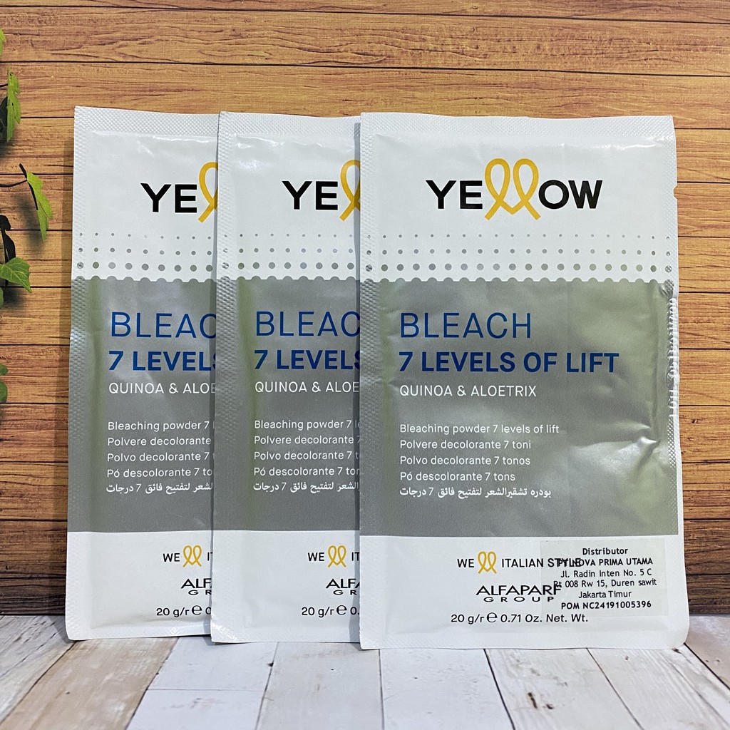 Jual Yellow Bleaching 7 Levels of Lift / Bleaching Powder Sachet - 20gr ...
