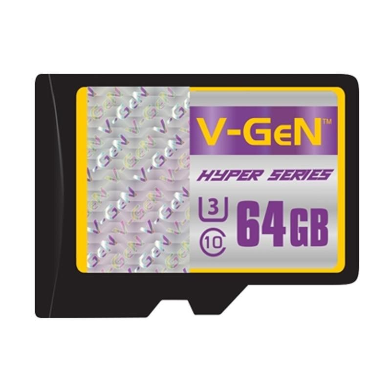 Jual V-GeN Hyper MicroSD Memory Card + Adapter 16/32/64/128 GB/98 Mbps ...