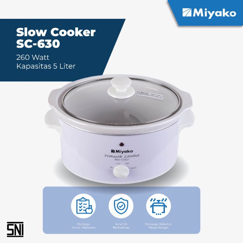 Jual Miyako Slow Cooker SC-630 - 260W - 5Liter | Shopee Indonesia