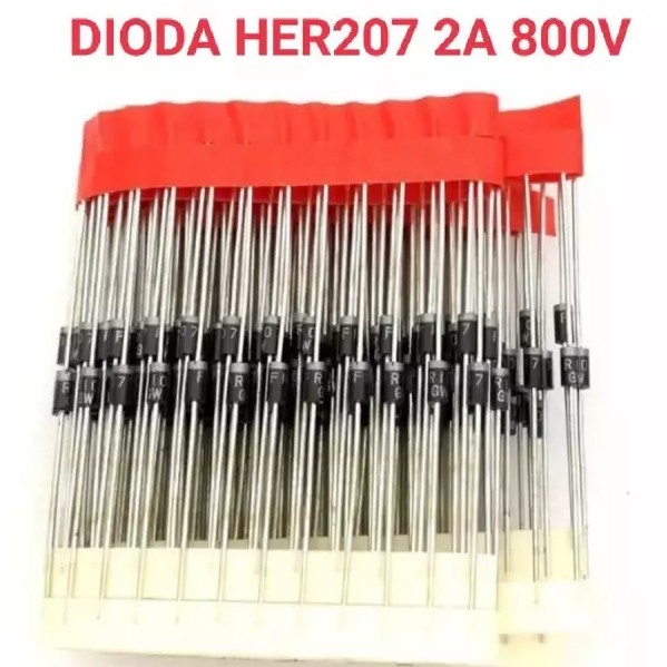 Jual 10pcs HER207 HER 207 MIC Dioda Fast Recovery Diode Do-15 2A 800V Penyearah | Shopee Indonesia