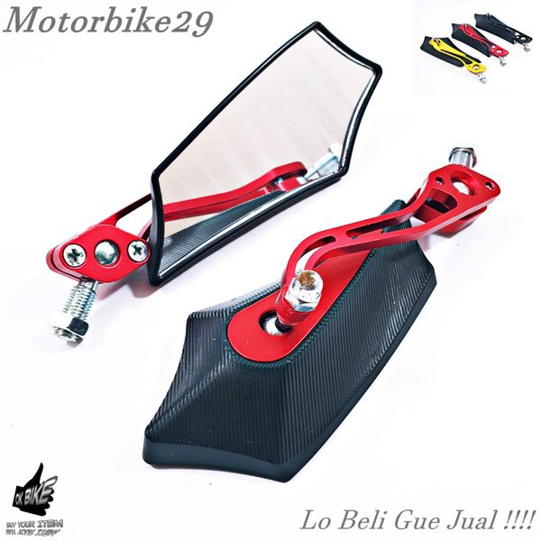 Jual Spion Batman Putar 360 Derajat Alevo Honda Yamaha Gagang Besi CNC ...