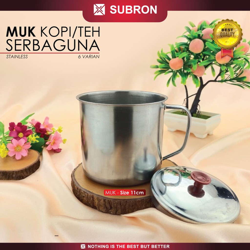 Jual SUBRON Muk Stainless 11 cm 700ml Cangkir Serbaguna Kopi Teh Susu ...