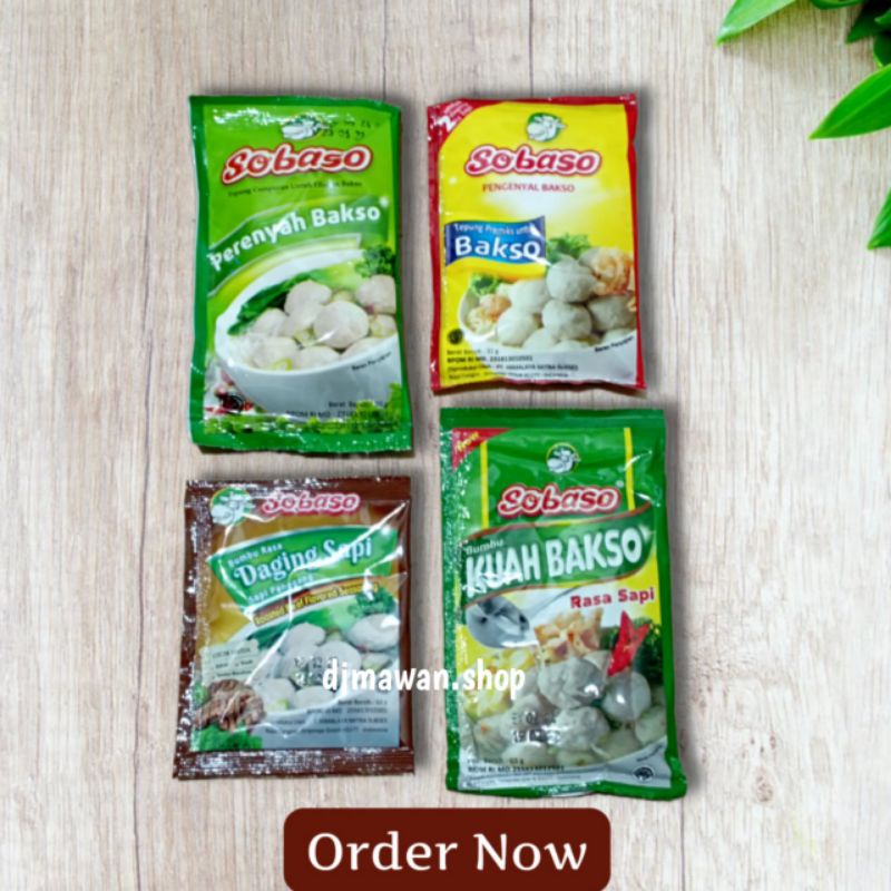 Jual SOBASO tepung pengenyal,perenyah,sari daging sapi,bumbu kuah bakso ...