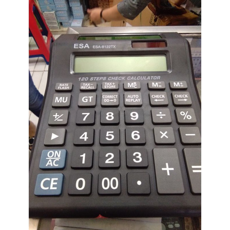 Jual Kalkulator BESAR 2 layar Esa 12 digit Free baterai | Shopee Indonesia