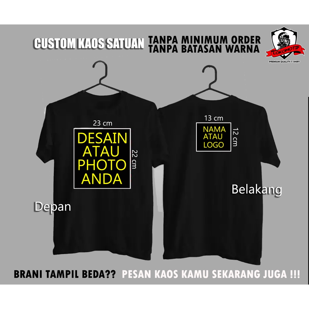 Jual Bikin kaos satuan custom kaos bijian sablon photo cetak photo di kaos | Shopee Indonesia