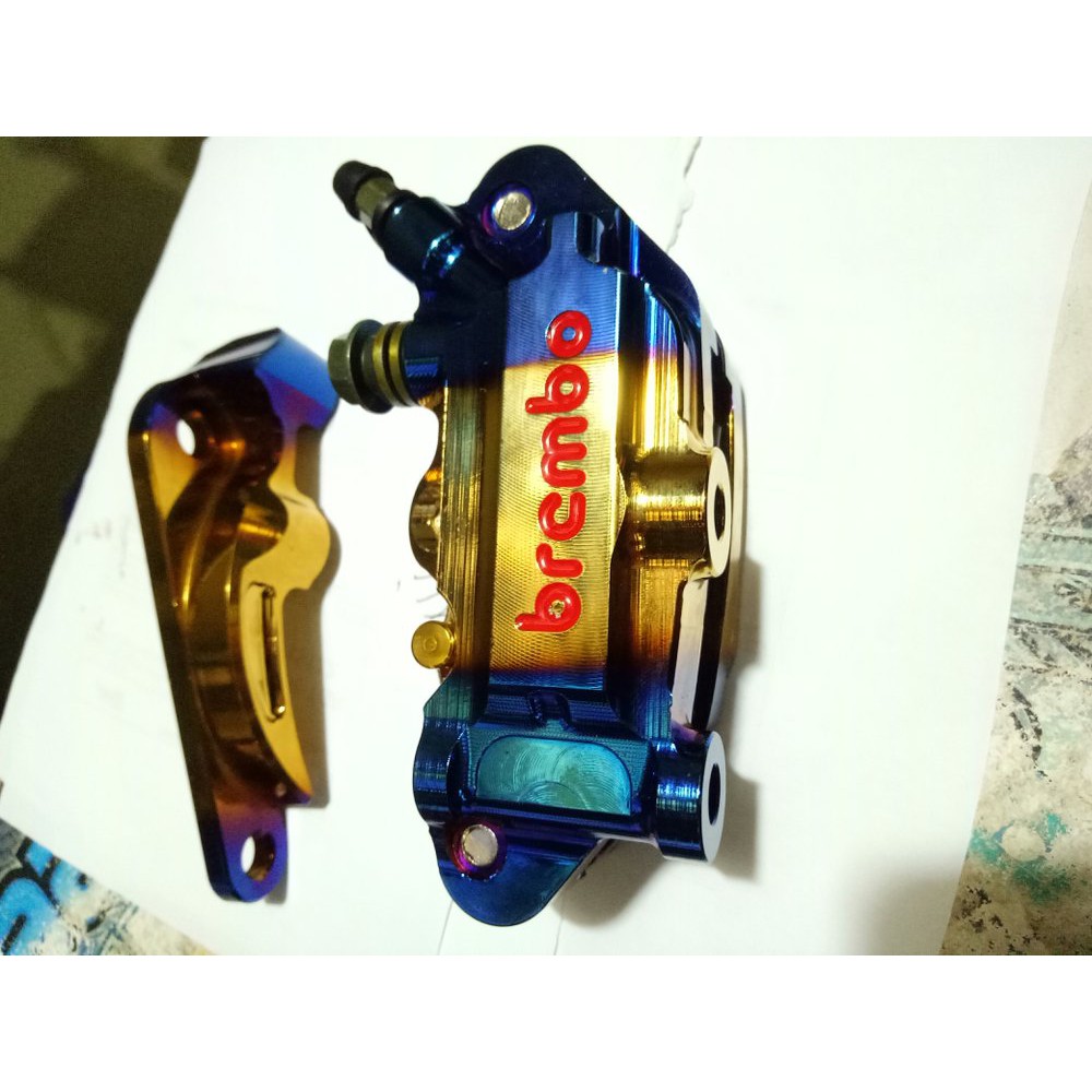 Jual KALIPER BREMBO MONOBLOK PLUS BREKET 4 PISTON METIC HONDA YAMAHA | Shopee Indonesia