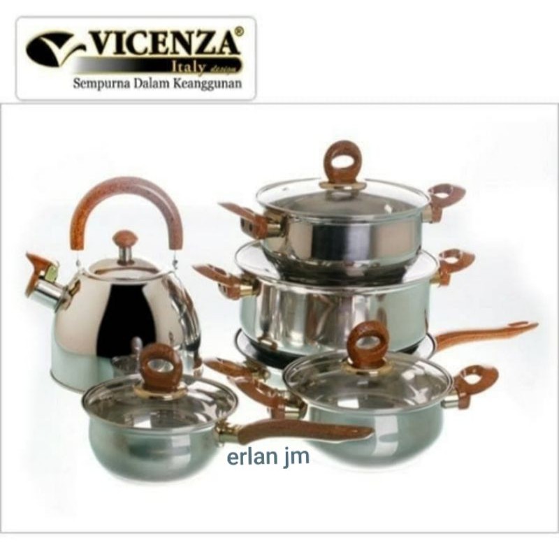 Jual Panci set VICENZA COOKWARE 12 pcs V-812 | Shopee Indonesia