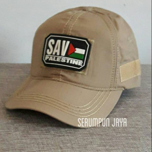 Jual TOPI SAVE PALESTINE - TOPI VELCRO TAN + PATCH | Shopee Indonesia