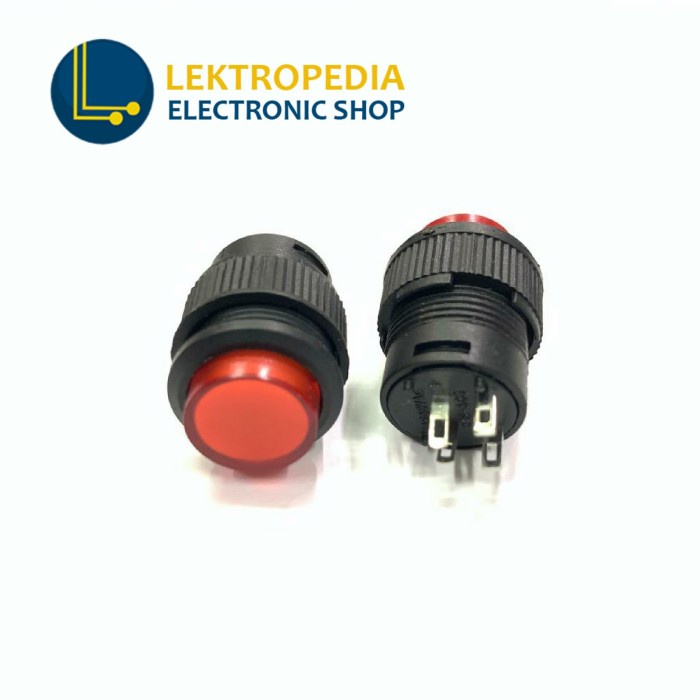 Jual Push On Off BULAT 4p Lampu DC Switch 4pin 4 pin kaki Saklar Bundar ...