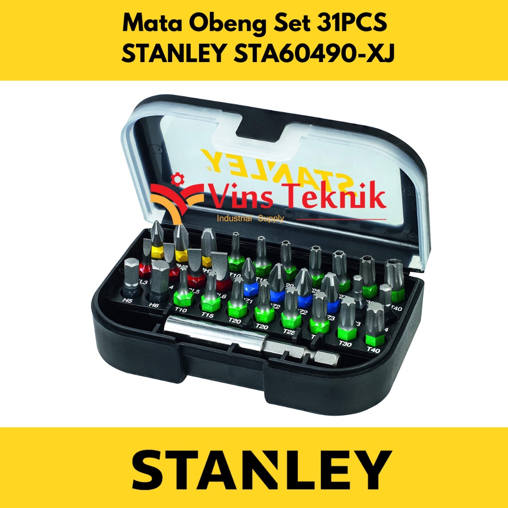 Jual Mata obeng set 31PCS STANLEY STA60490-XJ screwdriver bit set ...