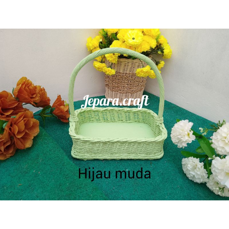 Jual Keranjang Kotak Parcel Rotan Halus Rattan Parcel | Shopee Indonesia