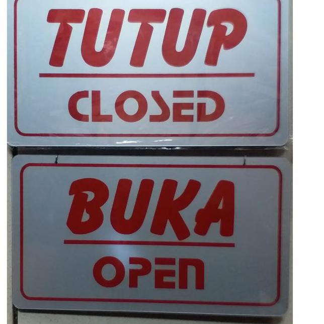 Jual SIGN LABEL BUKA TUTUP - OPEN CLOSE DOOR SIGN GANTUNG PLAT | Shopee ...