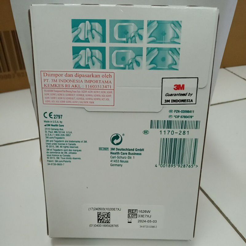 Jual Tegaderm 1626 10cm x 12 cm 3M Harga 1Box isi 50pcs | Shopee Indonesia