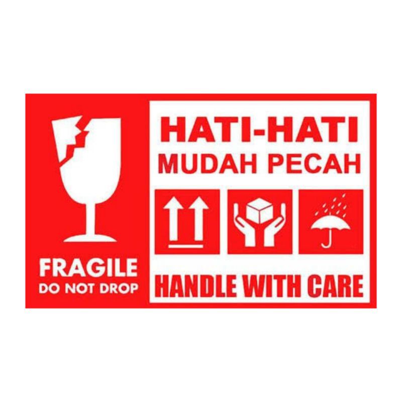 Jual stiker fragile sticker jangan di banting setiker pecah belah ...