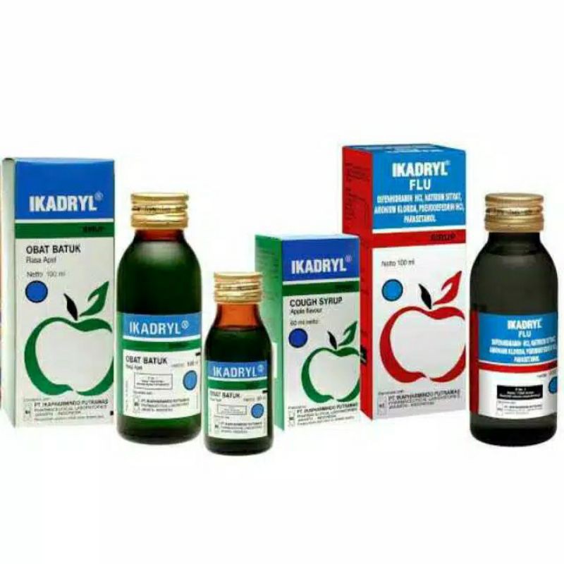 Jual IKADRYL Sirup - FLU, BATUK / COUGH, obat flu & batuk | Shopee ...