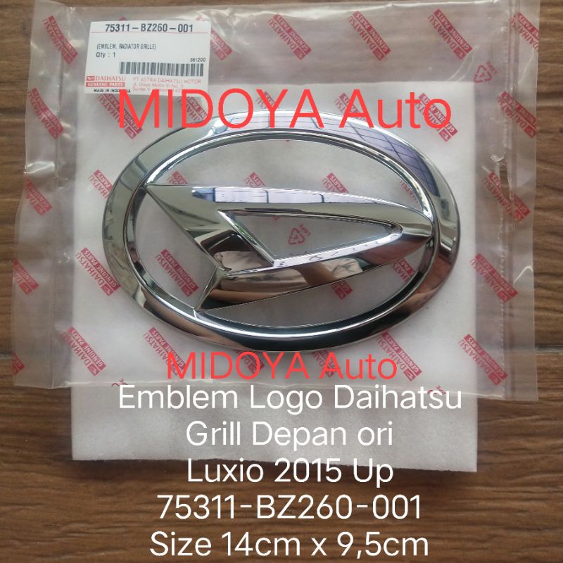 Jual Emblem Logo Daihatsu Grill Depan Luxio 2015 Up ori 75311-BZ260-001 ...