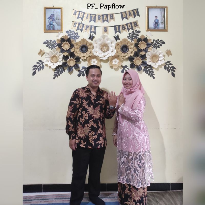 Jual PAPER FLOWER/ Free Tulisan, BACKDROP/ HIASAN DINDING/ BUNGA KERTAS ...