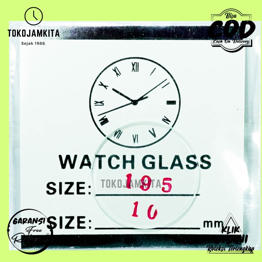 Jual Kaca Jam Kaca Bahan Watch Glass PNC-195 1,95 cm Bagus | Shopee ...