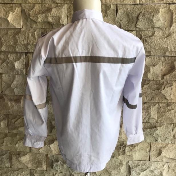 Jual Terbaru⁎ Seragam safety-baju safety putih lengan panjang-seragam ...