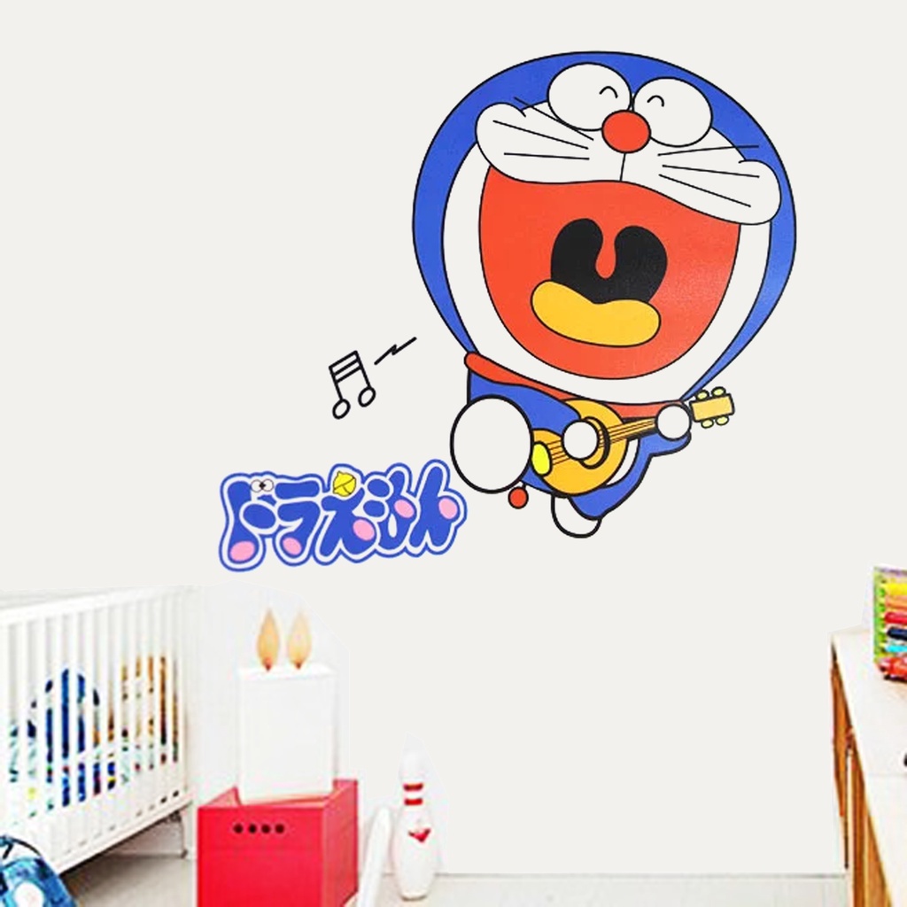 Jual WPSBGS ST012 DORAEMON GUITAR SINGING 60X90 WALLSTICKER WALLSTIKER ...