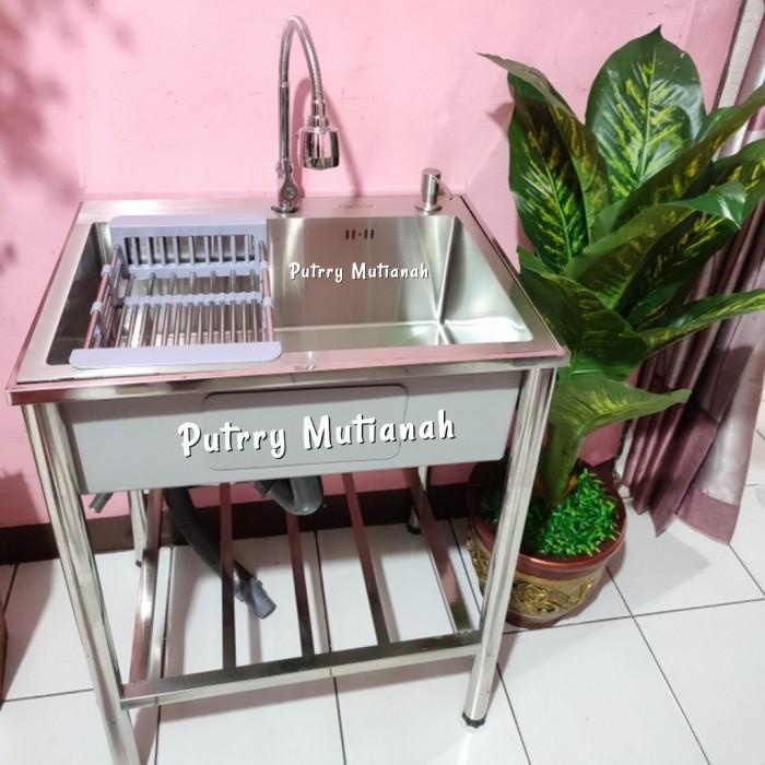 Jual Washtafel Set Kitchen Sink Portable Rak Kaki Bak Cuci Piring ...