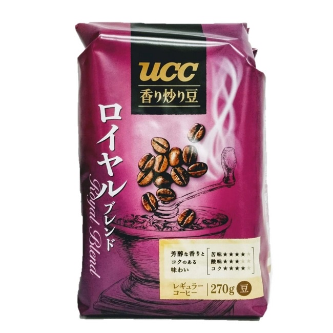Jual Kopi UCC Aroma Roasted Coffee Beans Royal Blend 270 Gram | Shopee ...