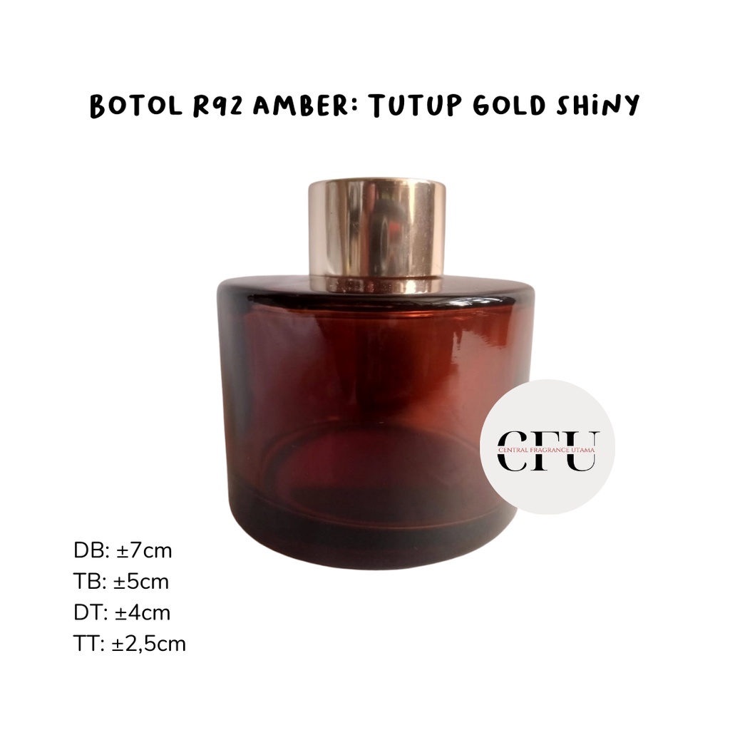 Jual Botol Diffuser Coklat Tutup Silver / Gold 100ml (Kode : R92 Amber) | Shopee Indonesia