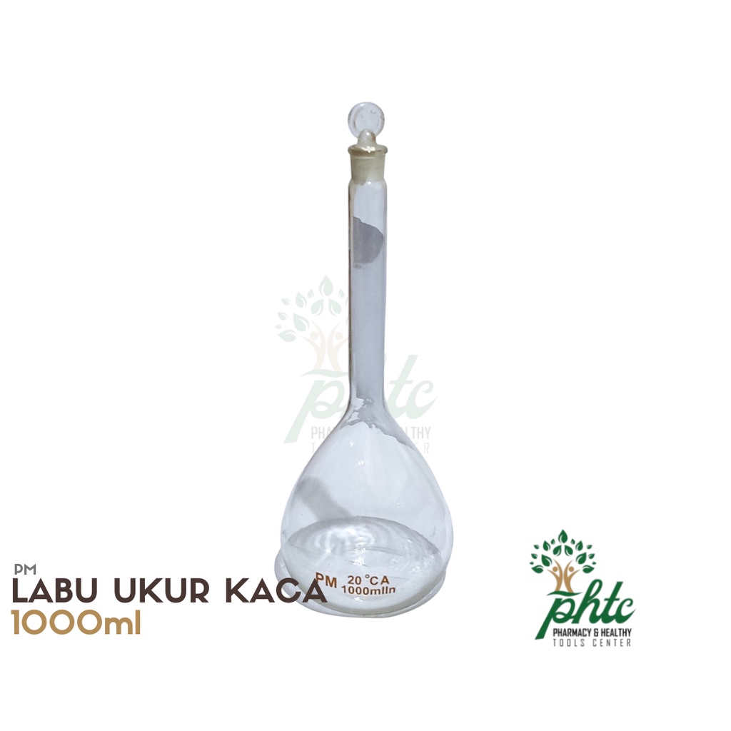 Jual PM Labu Ukur 1000ml l Labu Takar Kaca l Labu Volume 1000 ml Kaca ...