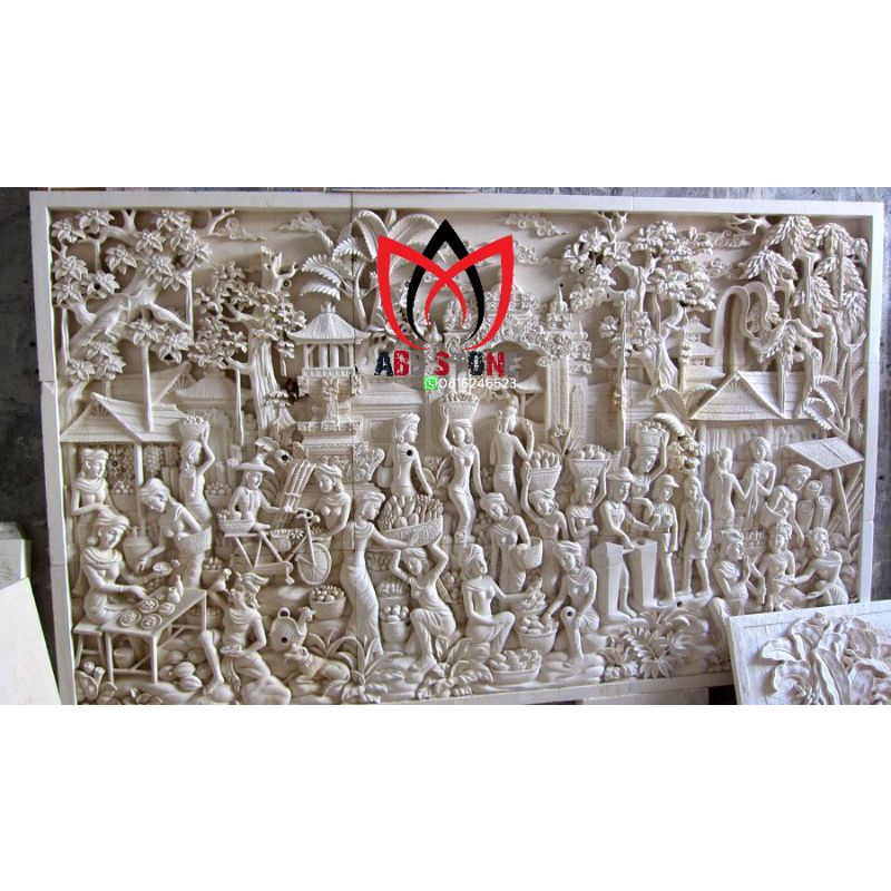 Jual relief hiasan dinding batu alam ukir | Shopee Indonesia