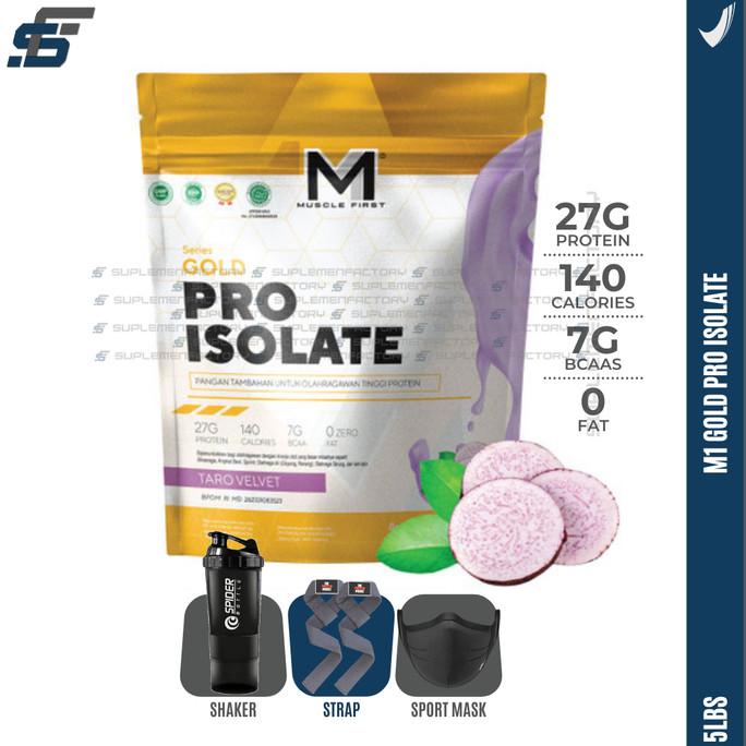 Jual M1 Muscle First Gold Pro Whey Protein Isolate 5lbs 5 lbs 2267 gram ...