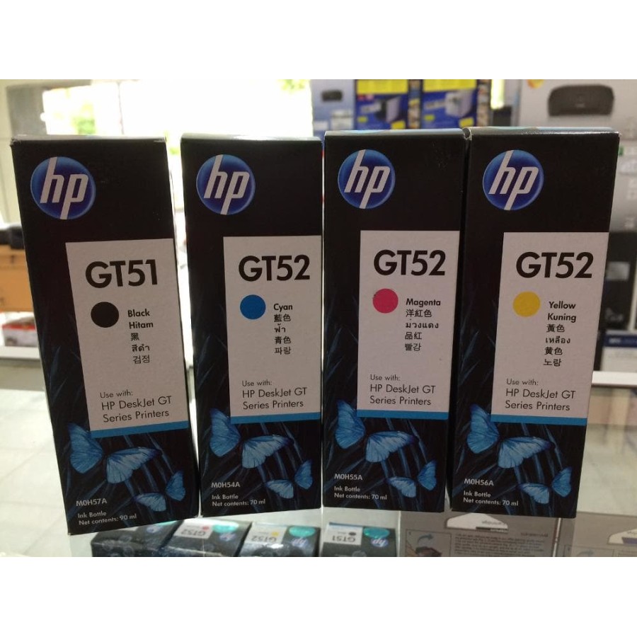 Jual PAKET TINTA HP GT51 GT52 BLACK DAN COLOUR ORIGINAL | Shopee Indonesia